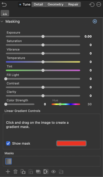 Using the Linear Gradient Tool
